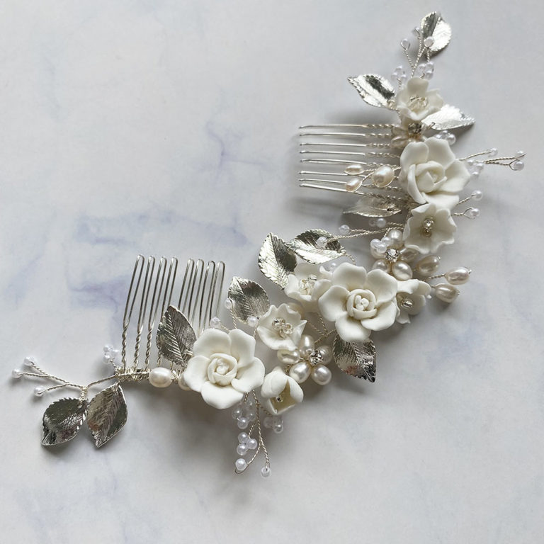 Grinalda Noiva Floral - Boutique da Noiva