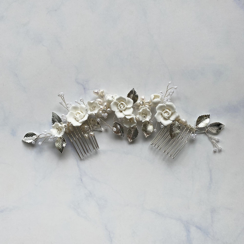 Grinalda Floral Com Pontos de Luz - Boutique da Noiva