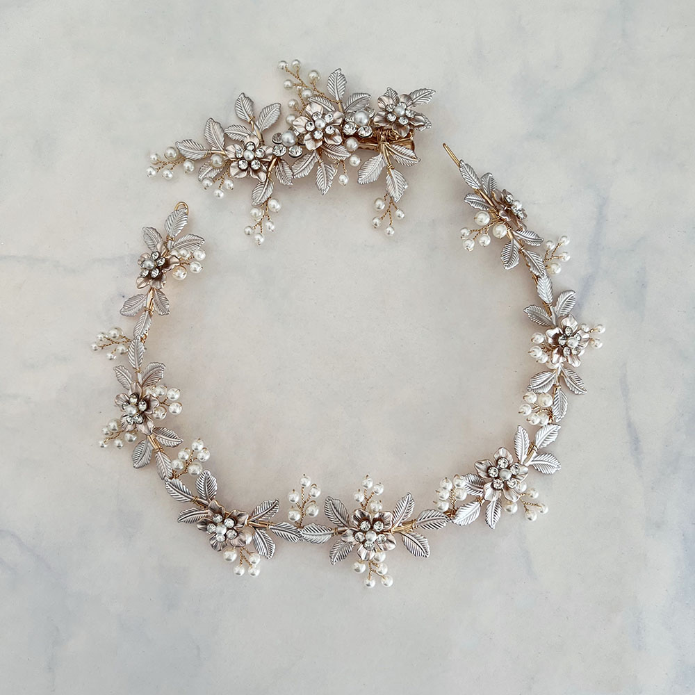 Grinalda Noiva Floral - Boutique da Noiva