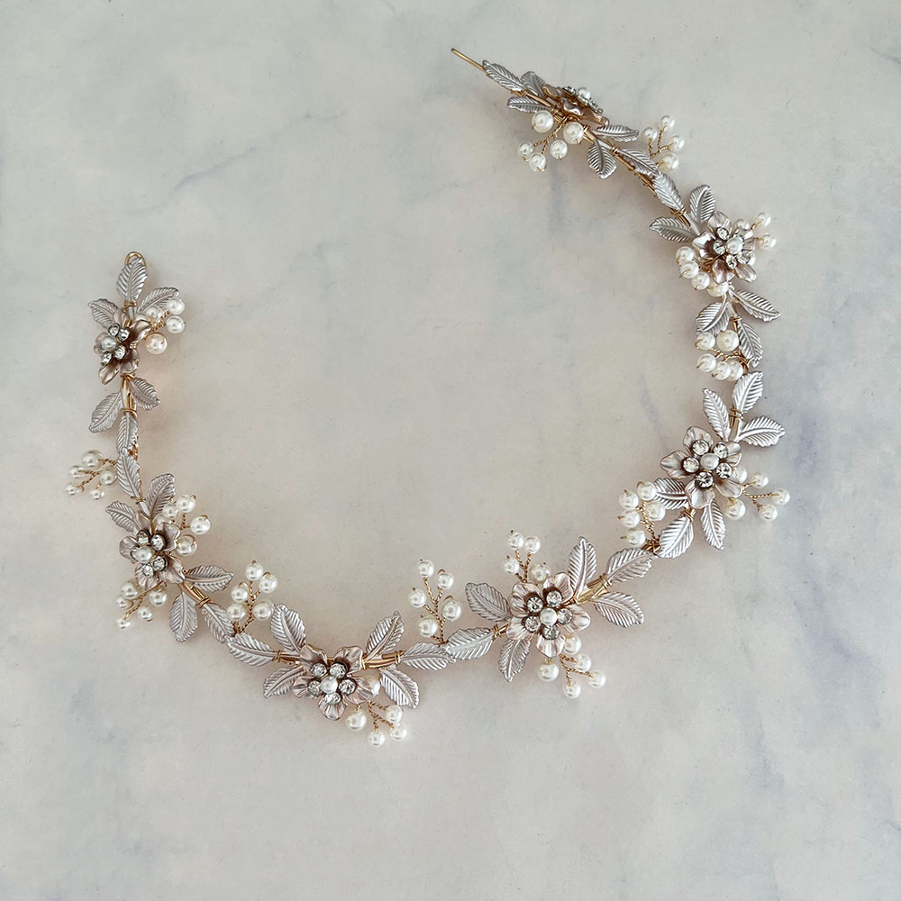 Grinalda Noiva Floral - Boutique da Noiva